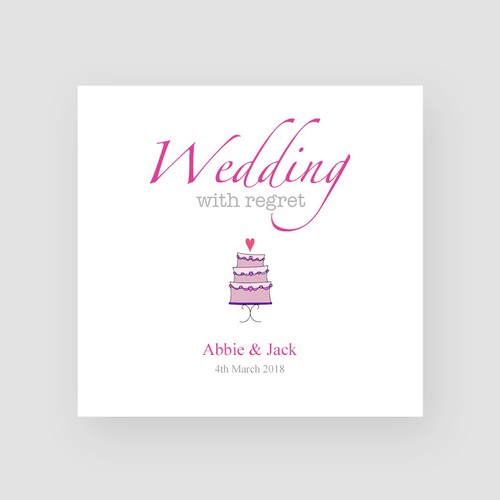 Personalised Handmade Wedding Invite With Regret Card - RSVP ...