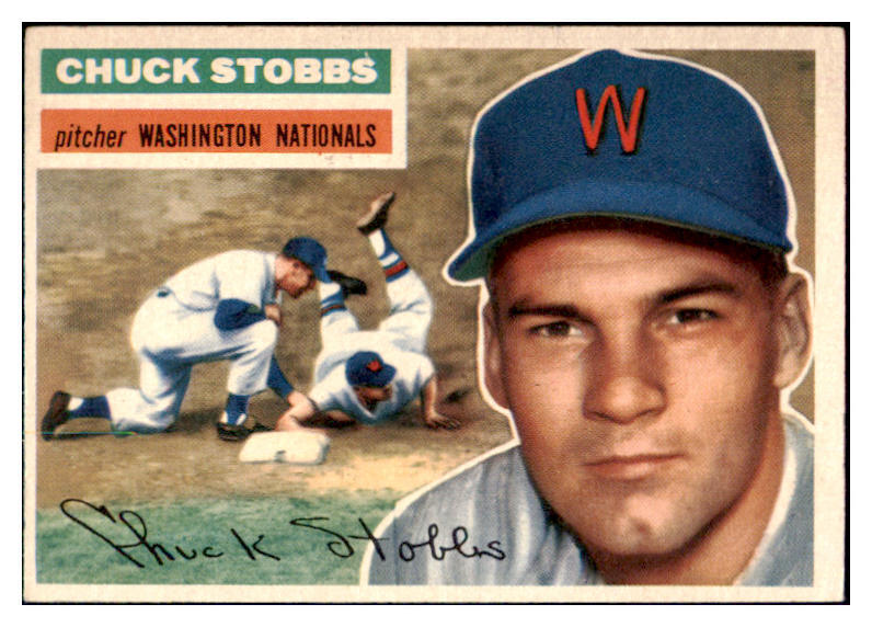 1956 TOPPS # 68 CHUCK STOBBS SENATORS EX-MT GRAY 444680 (KYCARDS) | eBay