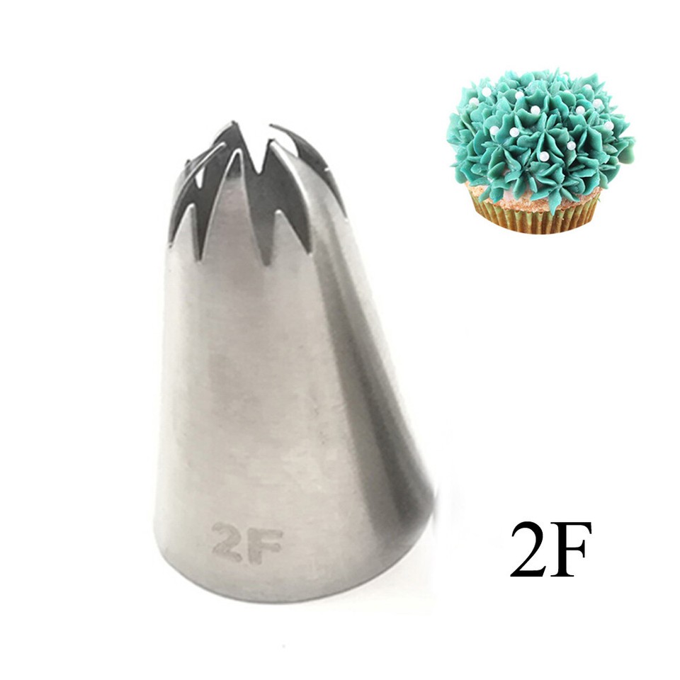 1M/2D/F Rose Flower Cream Icing Piping Nozzle Pastry Tips Baking Cake ...