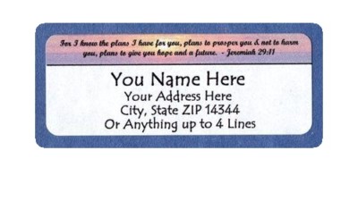 Beautiful Bible Verse Design1-Personalized Address Labels 30PCS FREE US ...