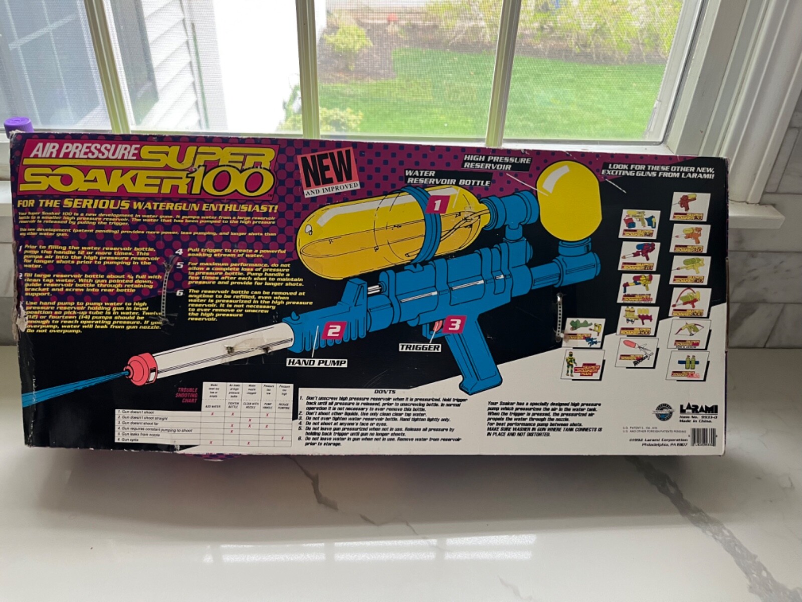 Vintage 1990 Larami Air Pressure Super Soaker 100 Water Gun Original ...