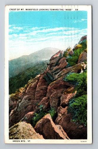 Green Mts VT-Vermont, Crest of Mt Mansfield, c1929 Antique Vintage ...