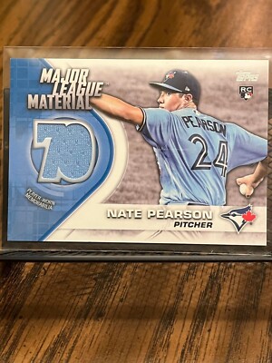 NATE PEARSON 2021 TOPPS "MAJOR LEAGUE MATERIAL" TORONTO WORN JERSEY ...