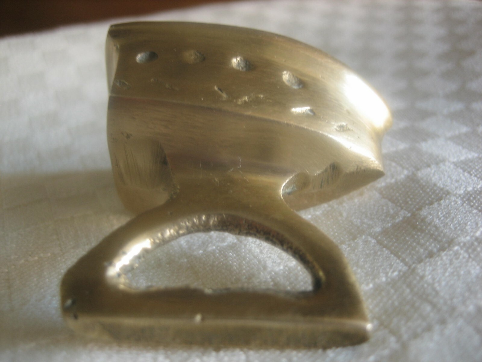 Vintage Miniature Brass Clothes Iron Figurine Polished for You | eBay