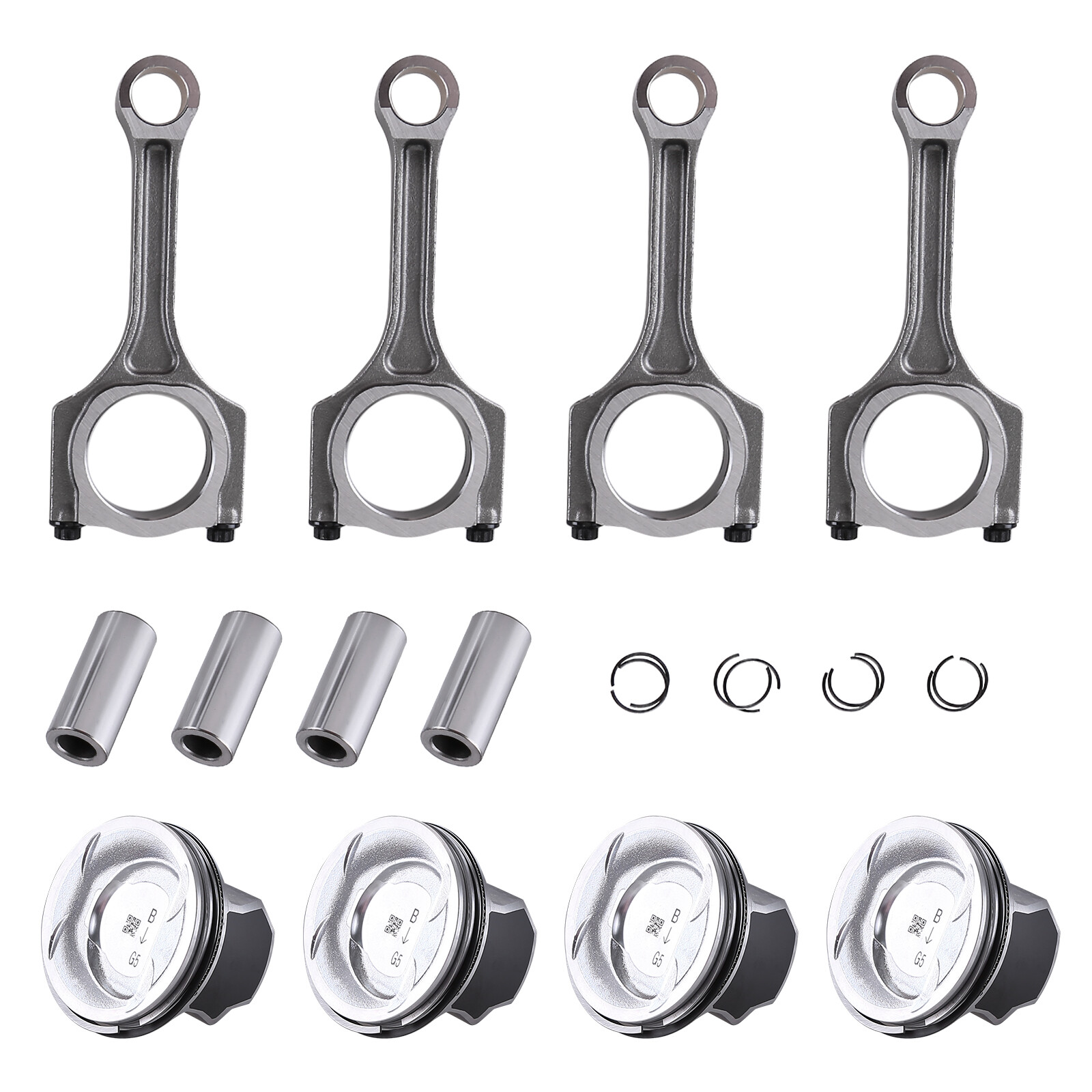 NEW 4x Connecting Rod Piston Kit ForHyundai Sonata Sorento Optima 11-19 ...