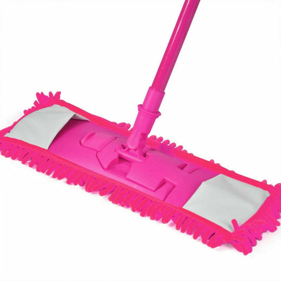 EXTENDABLE MICROFIBRE MOP SWEEPER CLEANER WOODEN LAMINATE TILE FLOOR ...