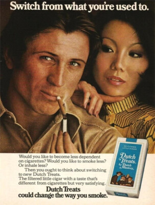 1973 Dutch Treats Cigar - Smoking Couple Asian Girl - Vintage Print Ad ...