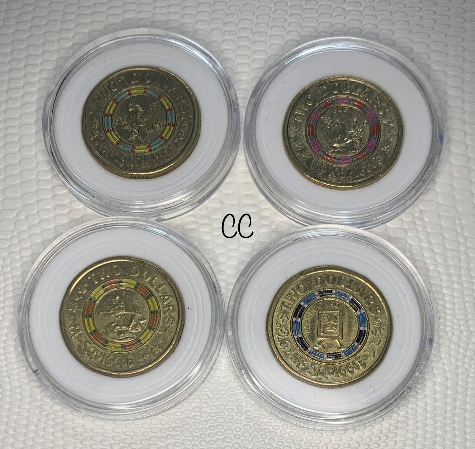 💥2019 Australian Coloured Two Dollar $2 Coin Set Mr Squiggle (CIRC) | eBay