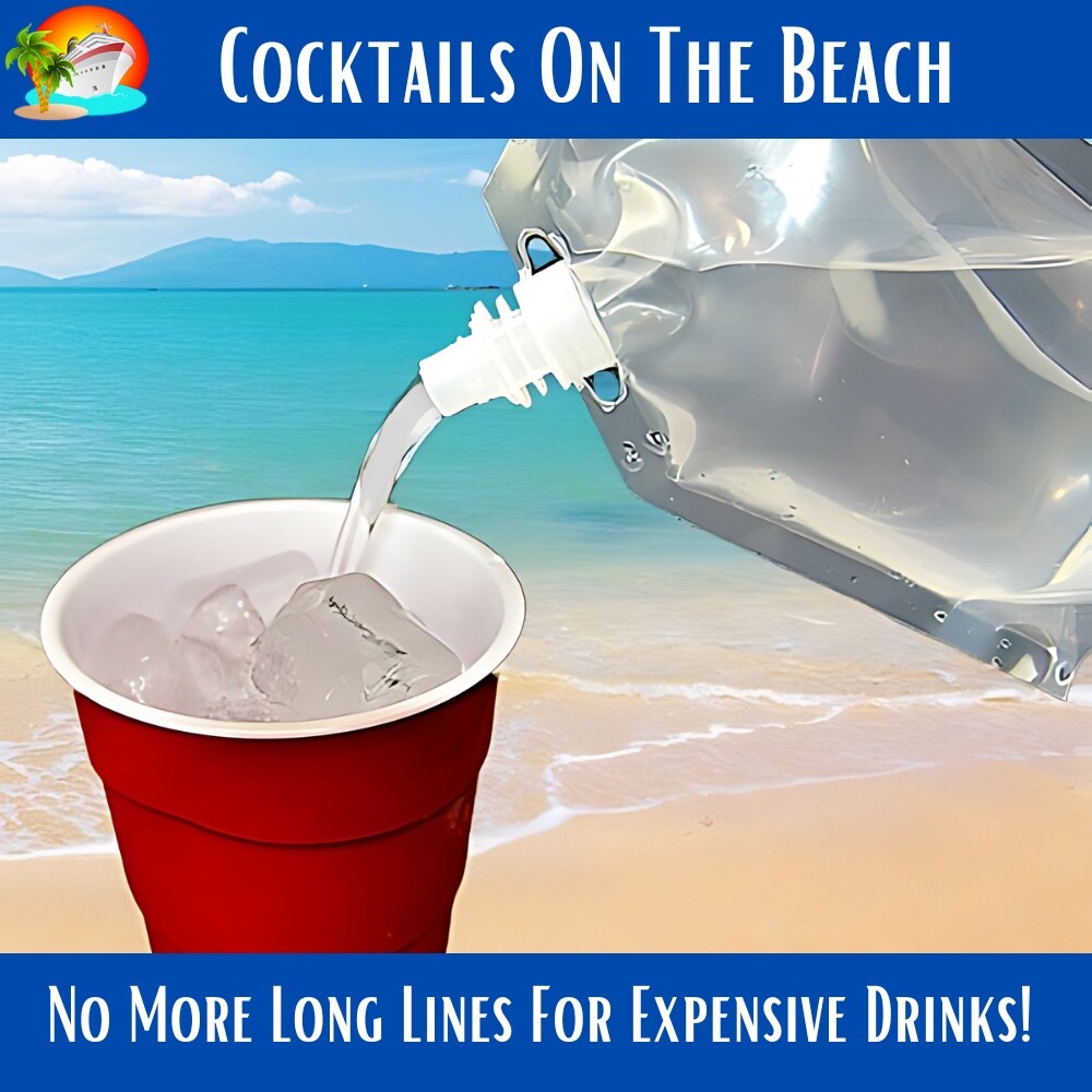 CRUISE SHIP FLASK KIT 6 Pc. 32oz RUM RUNNERS ALCOHOL LIQUOR SMUGGLE ...