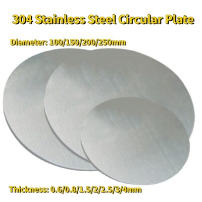 1PC 304 Stainless Steel Circular Plate Disc Metal Flat-plate Round Disk ...