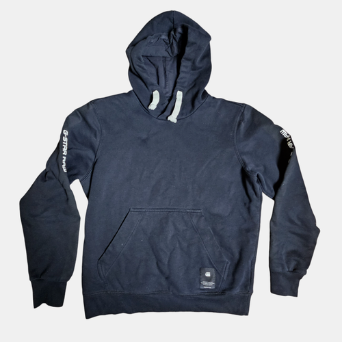 G-Star Raw Swando Graphic Hooded Sweatshirt Pullover Boys L Logo Patch ...