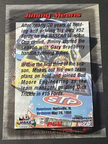 1995 MAXX Series 2 Nascar - #268 Jimmy Means - Nascar Racing | eBay
