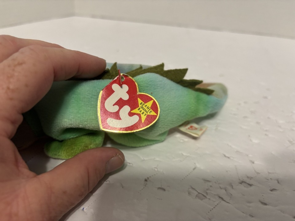 Ty Original Beanie Baby IGGY the Iguana 1997 & Ty McDonald's toy IGGY ...