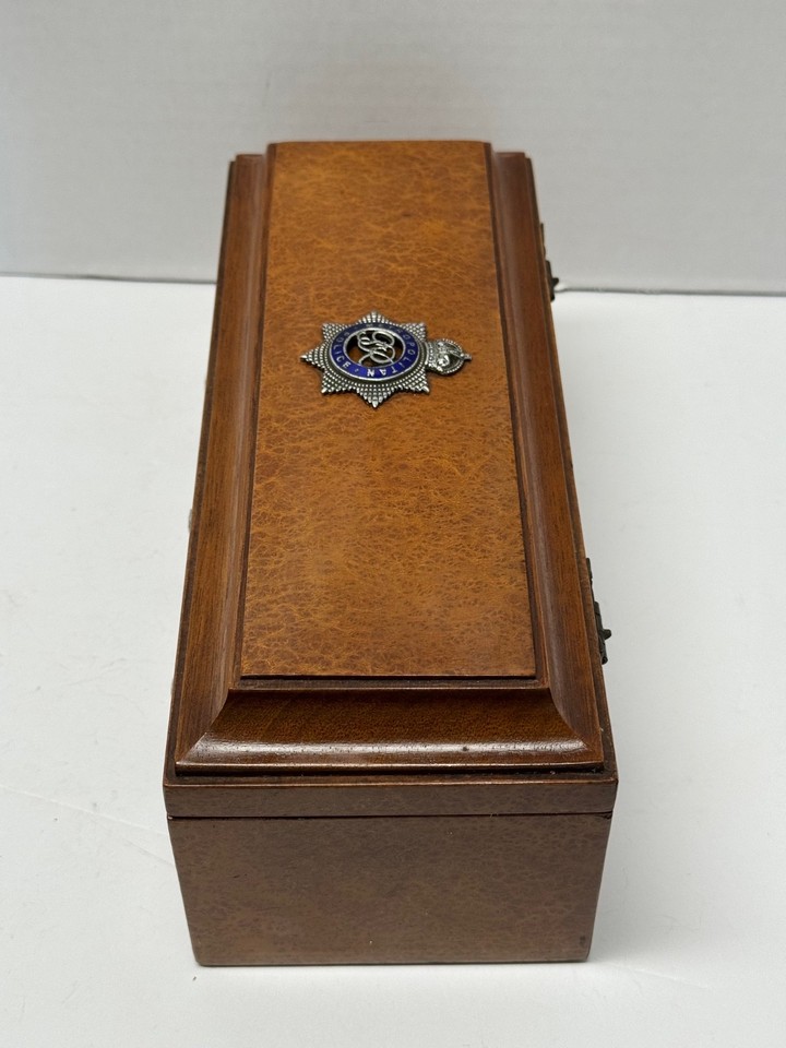 Vintage Burr Walnut Mahogany Metropolitan Police Presentation Tea ...