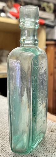 Rare 1890’s Glass Whiskey Flask - GEO SMITH, CROWN INN, LINCOLN (J391 ...