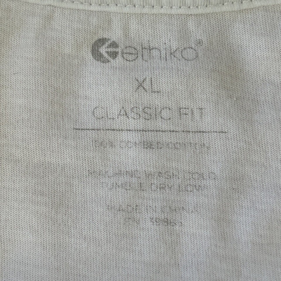 White Tiger Short Sleeve T-shirt Ethika LOGO Classic Fit Unisex Size LG ...