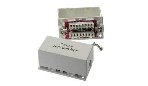 CAT5e Junction Box 110 Punch Down Ethernet LAN Network Extender Inline ...