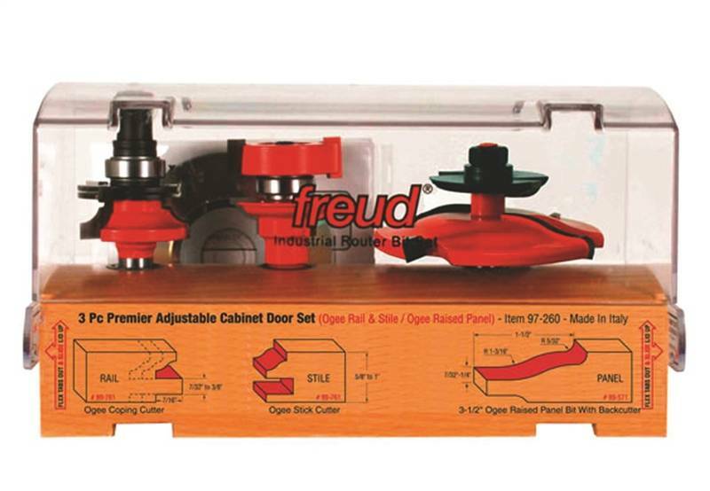NEW Freud 97-260 3 Piece Premier Adjustable Cabinet ROUTER Bit Set | eBay