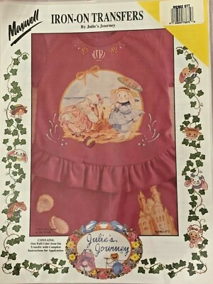 NOS Julie’s Journey Iron-On Transfers Clover & Laurel At the Beach | eBay