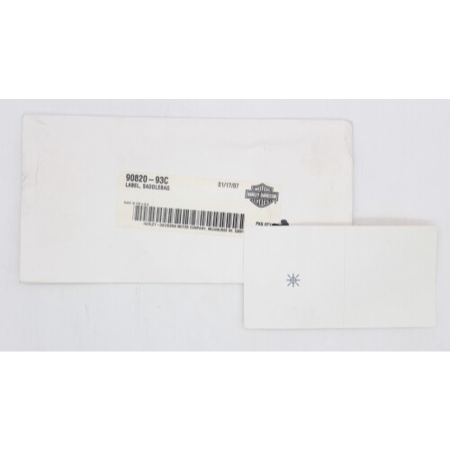 Harley-Davidson Saddle Bag Warning Label Part Number - 90820-93C | eBay