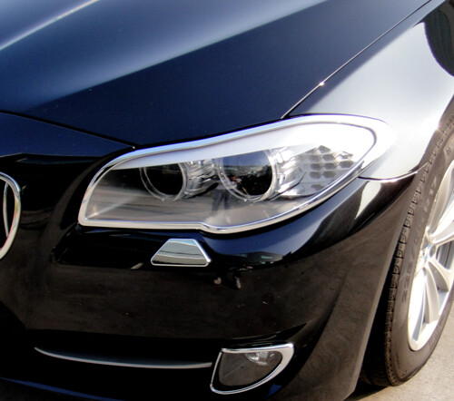 Chrome Headlights Trim Bezel Cover Surround Rim For BMW 5 Series F10 10 ...