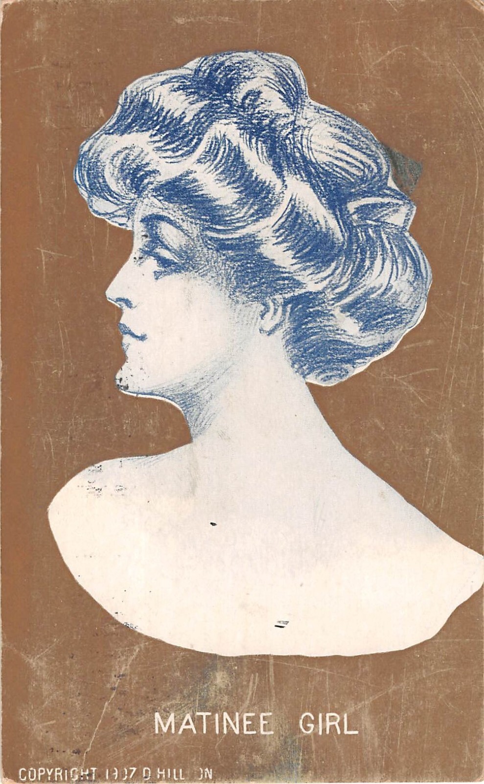 1909 Glamour Postcard of Lovely Lady Titled Matinee Girl - D. Hillson ...