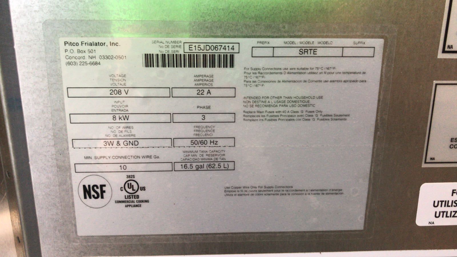 PITCO SRTE14 16.5 Gallon Solstice System Electric Rethermalizer #angi81 ...