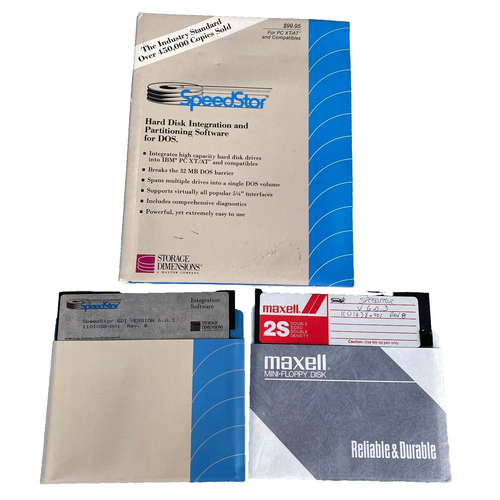 Speedstar Hard Disk Partitioning Software DOS Maxtor 5.25 Floppy Manual PC XT AT | eBay