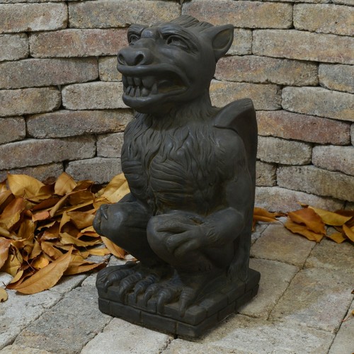 Cast Stone Cement Screaming Dragon Gargoyle Concrete Outdoor Garden ...