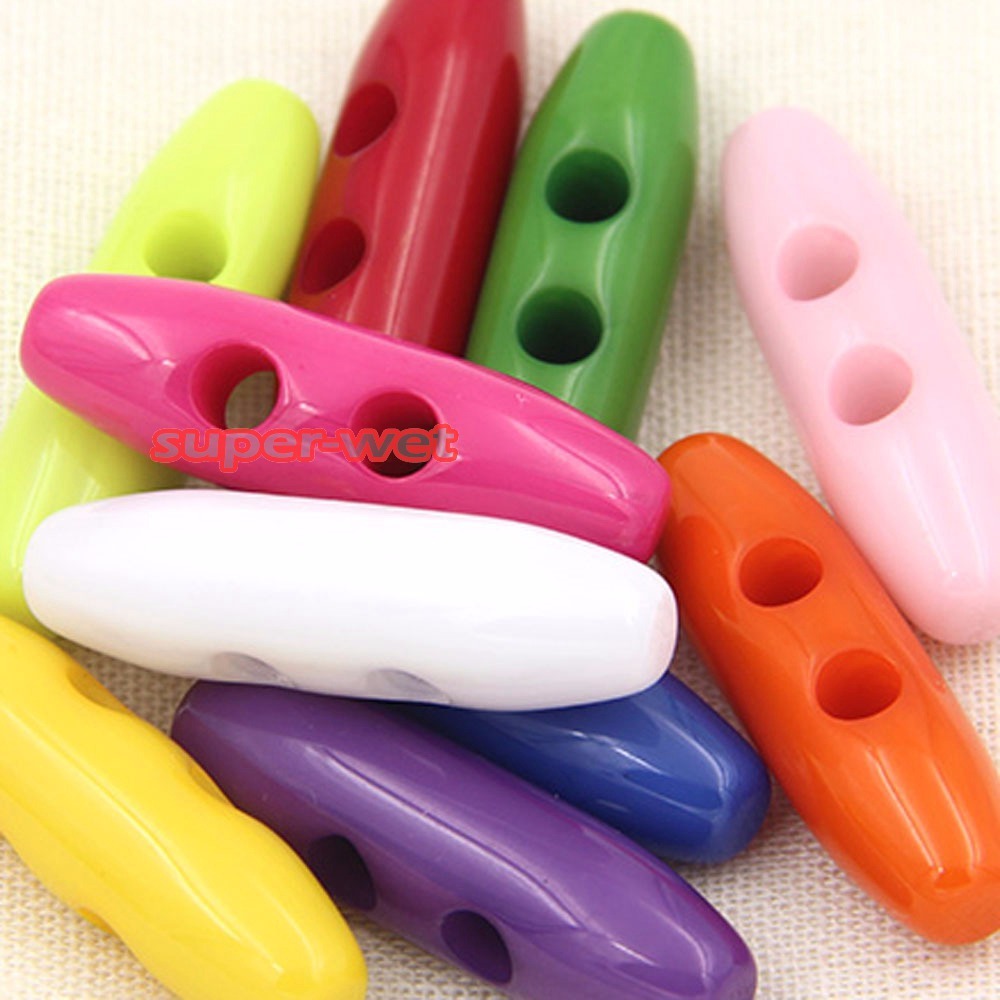 10 X Toggle Buttons Cardigan Jacket Kids Clothes Duffle 2 Hole 38mm ...