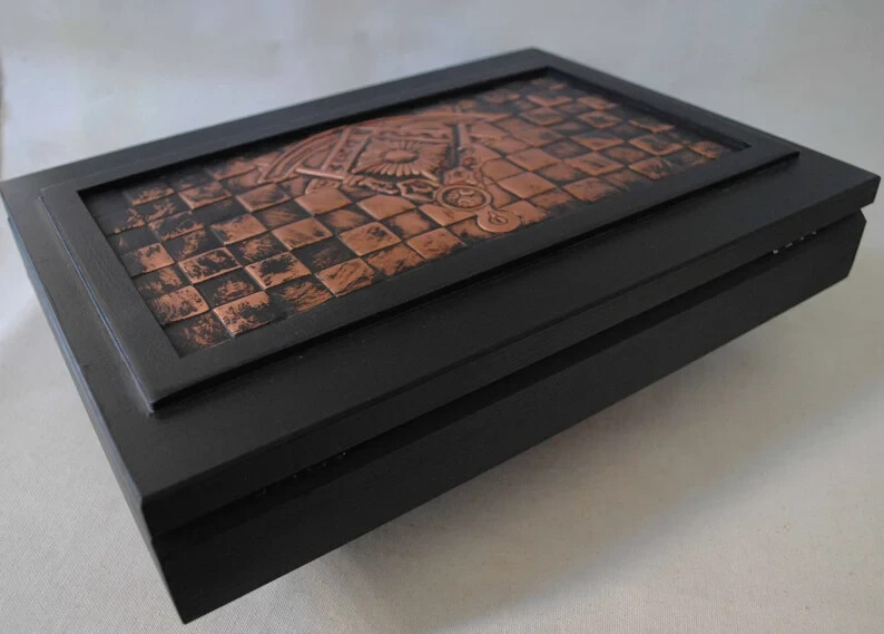 Masonic Freemasonry Symbols Chest, Masonic Gift Wooden Box, Masonic ...