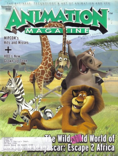 ANIMATION MAGAZINE NOVEMBER 2008 MADAGASCAR: ESCAPE 2 AFRICA | eBay