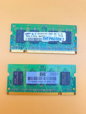 2GB (2 x 1GB) Arbeitsspeicher RAM DDR2, PC2-5300S komp. für Laptop ...