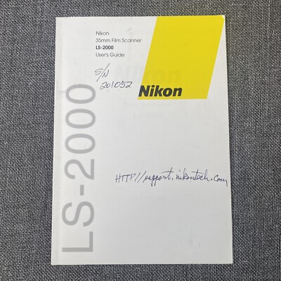 Nikon LS-2000 35mm Film Negative Scanner user's manual , 35 pages | eBay