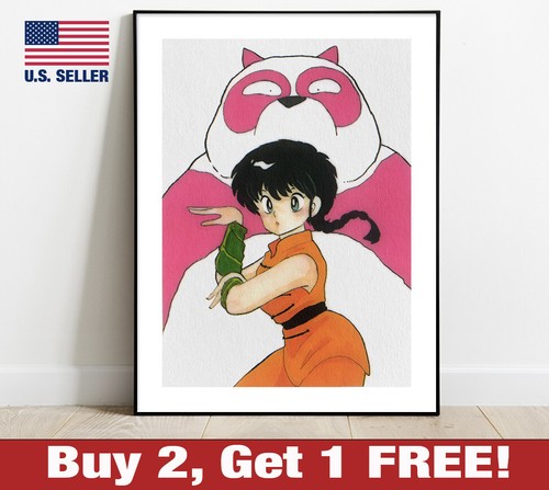 Ranma ½ Poster 18" x 24" Print Anime Retro 80s 90s Wall Art Ranma 1/2 ...