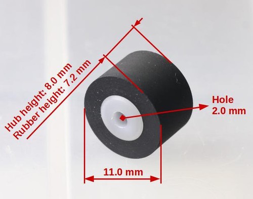 Left -source pinch roller for Nakamichi cassette decks based on Sankyo ...