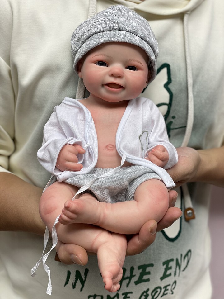 15inch Full Body Silicone Baby Doll Realistic Soft Anatomically Correct ...