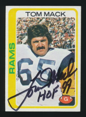 1978 Topps Football -#80 TOM MACK (Los Angeles Rams) *AUTOGRAPHED*. | eBay