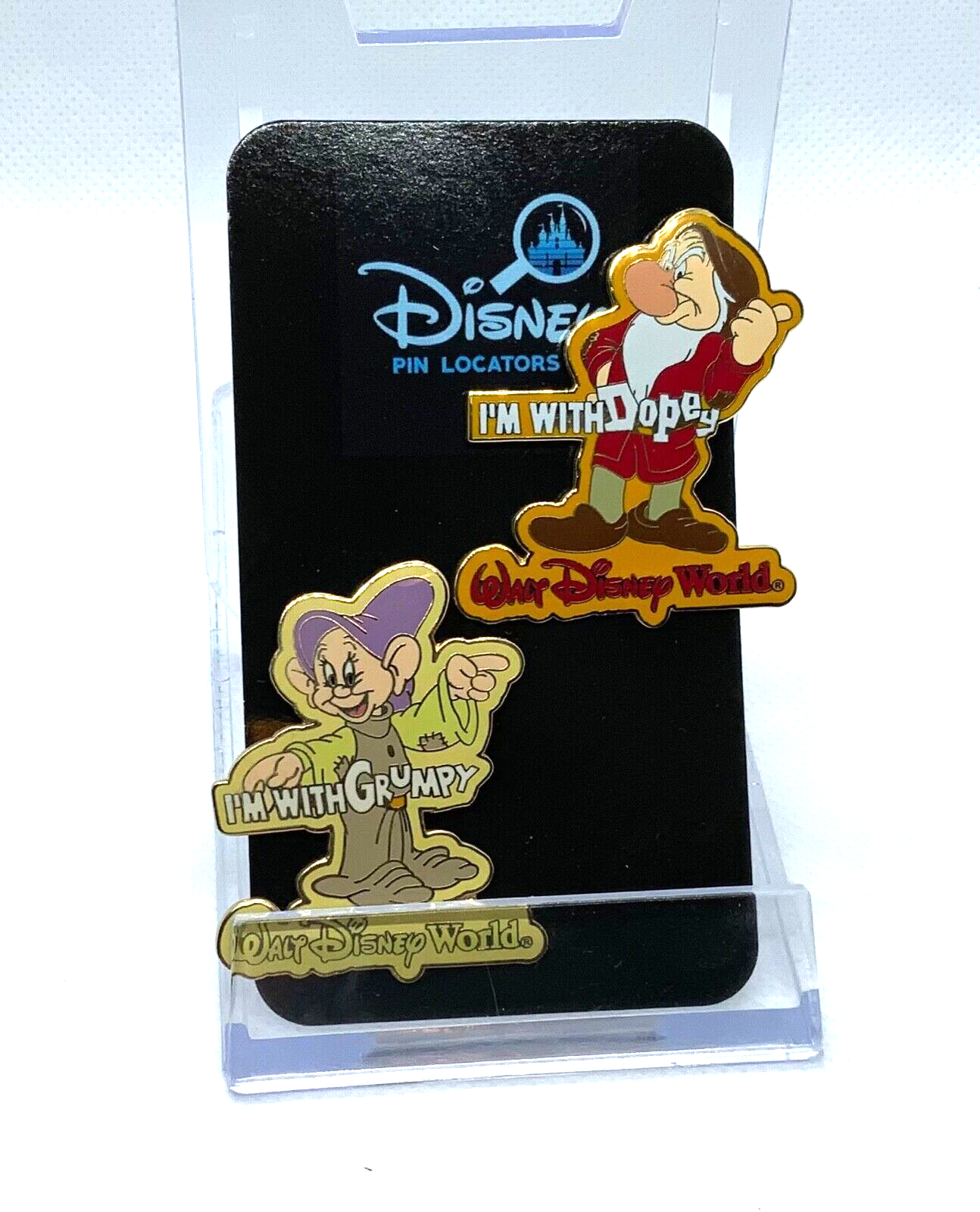 Disney Snow White & 7 Dwarfs Dopey and Grumpy Pin Set | eBay