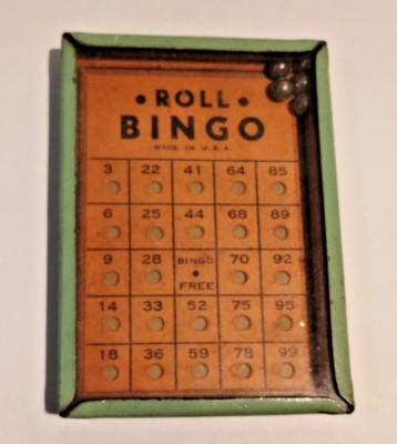 Vintage Roll Bingo Skill Rolling Ball Travel Handheld Game toy | eBay