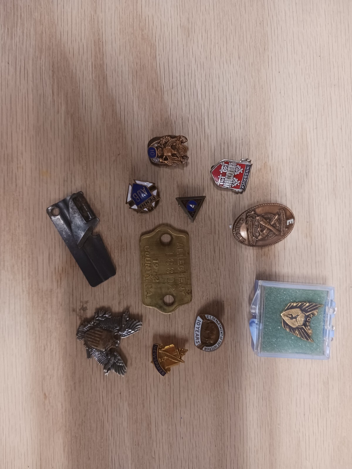 Vintage Military Pins WW2 Can Opener Kops Service Awards Old Antique ...