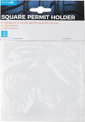 Simply Clear Car Permit Holder fits Square & Circular Permits Badge ...