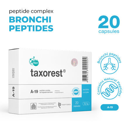 Khavinson Peptides & Bioregulators 20 Caps-Visoluten, Taxorest ...