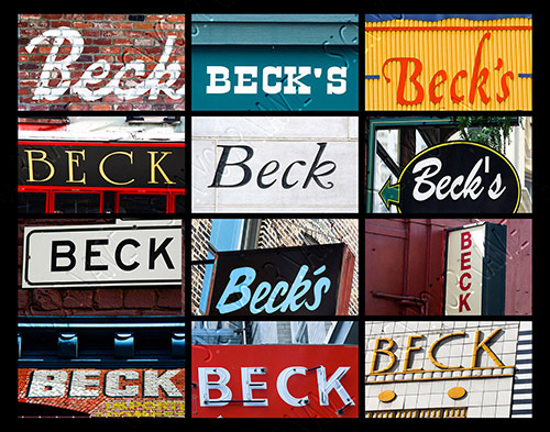 BECK Name Poster featuring actual sign photos | eBay