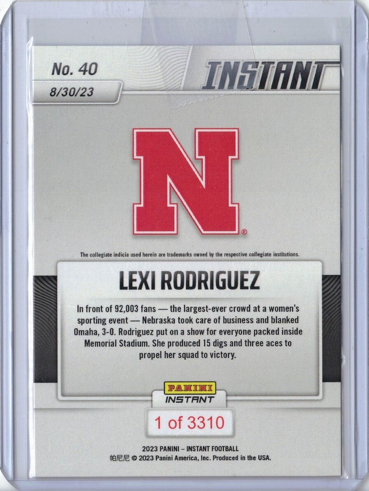 2023 Panini Instant #40 Lexi Rodriguez Volleyball Trading Card ...