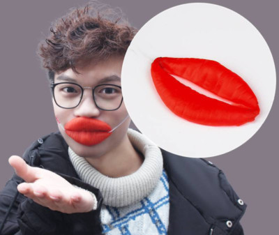 Big Lip Mask Fat Mouth Party Masquerade Fancy Dress Costume Funny Face ...