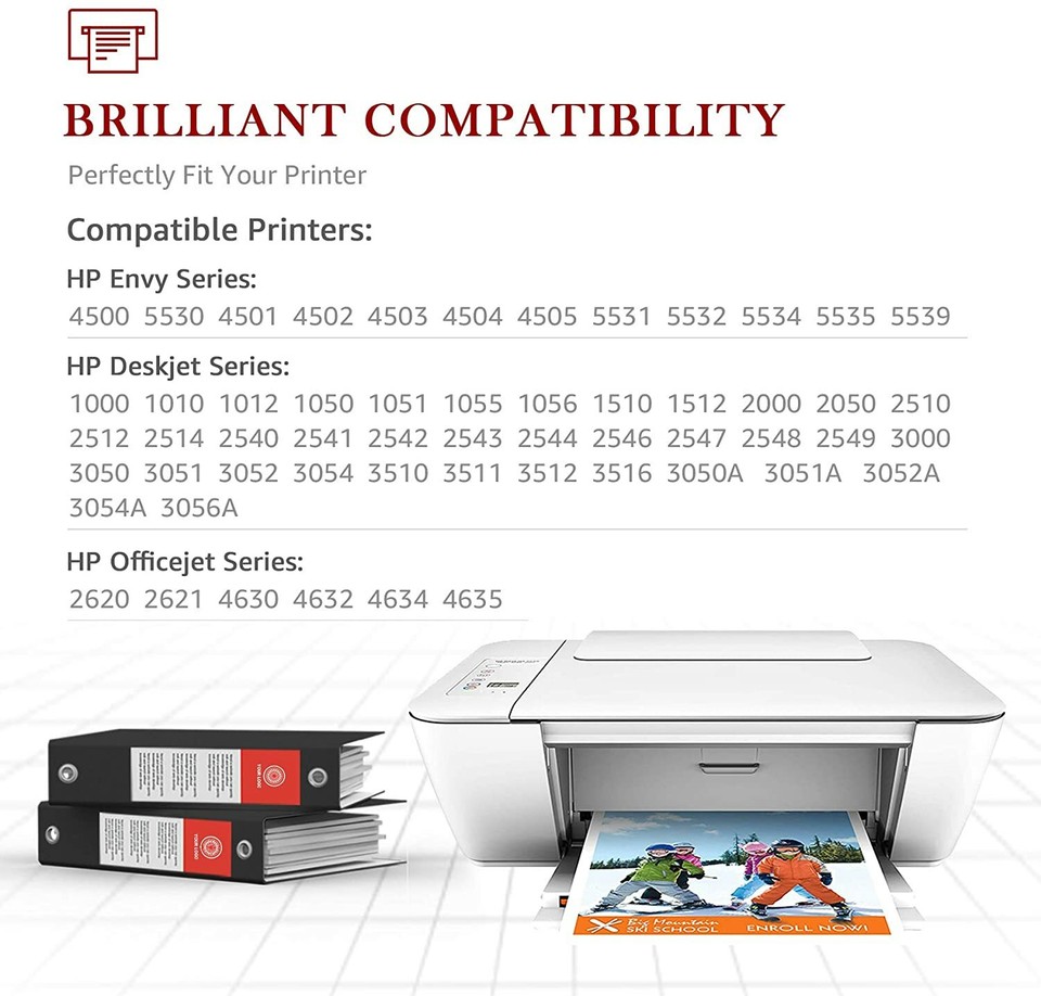 Black Color 61XL 61 XL Ink Cartridge For HP ENVY 4500 4501 4502 4504 ...