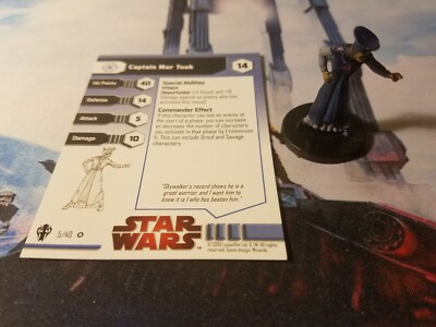 Star Wars Miniatures Galaxy at War 05 Captain Mar Tuuk | eBay