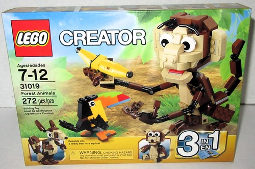 Lego CREATOR 31019 ~ FOREST ANIMALS ~ NISB Retired 3 IN 1 Monkey Toucan ...
