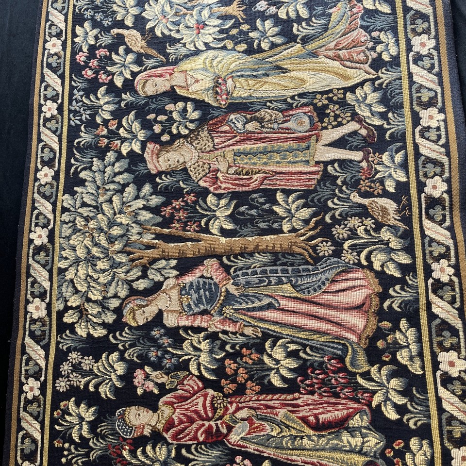 Vintage -Wall hanging tapestry Tudor Medieval - Good condition | eBay UK